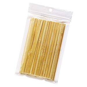 Mini Skater 5.4 Inch Bamboo Coffee Stirrers Eco Friendly Biodegradable Stir Sticks for Tea Hot Cold Beverages (100)