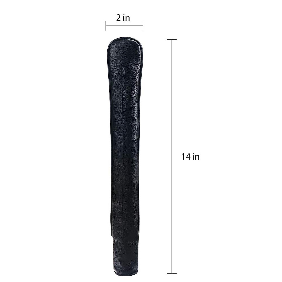 BIG TEETH Golf Alignment Stick Covers Holds at Least 2 Sticks, Leather Golf Stick Cover, Alignment Stick Cover Black