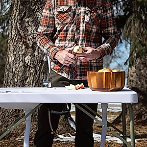 Coldcreek Outfitters Work Station Table, Portable, Foldable, Dual Sink, Rugged, Outdoor Kitchen Accessory, 40x26x33 inches, Grey