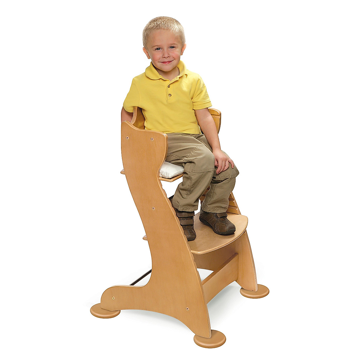 Embassy Convertible Height Adjustable Wood Baby High Chair with 2 Trays