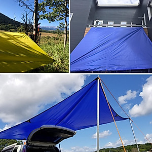 TRIWONDER Hammock Rain Fly Waterproof Tarp Camping Tent Footprint Ground Cloth Backpacking Tarp Camp Shelter Sunshade Mat for Outdoor Hiking Beach Picnic (Orange, S - 98 x 59in)