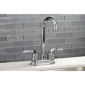 Kingston Brass KB8491EFL Centurion Bar Faucet, Polished Chrome, 4-3/4" spout reach