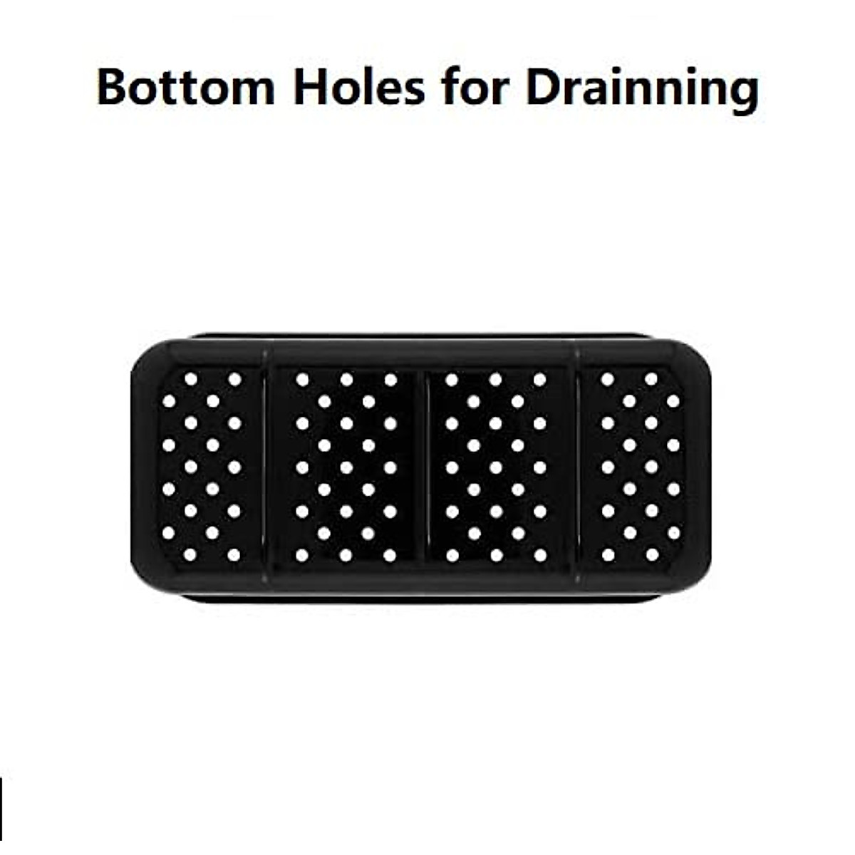 TESOT Utensil Holder Sink Caddy Sponge Holder with 4 Divided Compartments, Sturdy Stainless Steel, Rust Proof