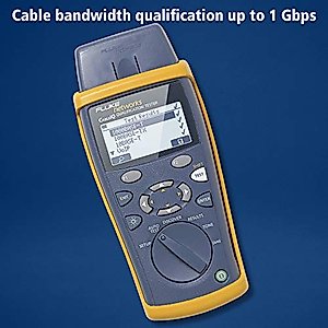 Fluke Networks CIQ-100 Copper Qualification Tester, Qualifies and Troubleshoots Category 5-6A Cabling for 10/100/Gig Ethernet, Coax and Voip, Blue