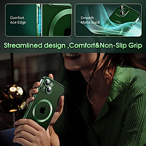 DOSNTO Magnetic for iPhone 13 Mini Case with MagSafe [ Integrated Camera Protecion] Translucent Matte Soft Slim Cover, 10FT Military Grade Drop Tested [Anti-Scratch] Wireless Charging