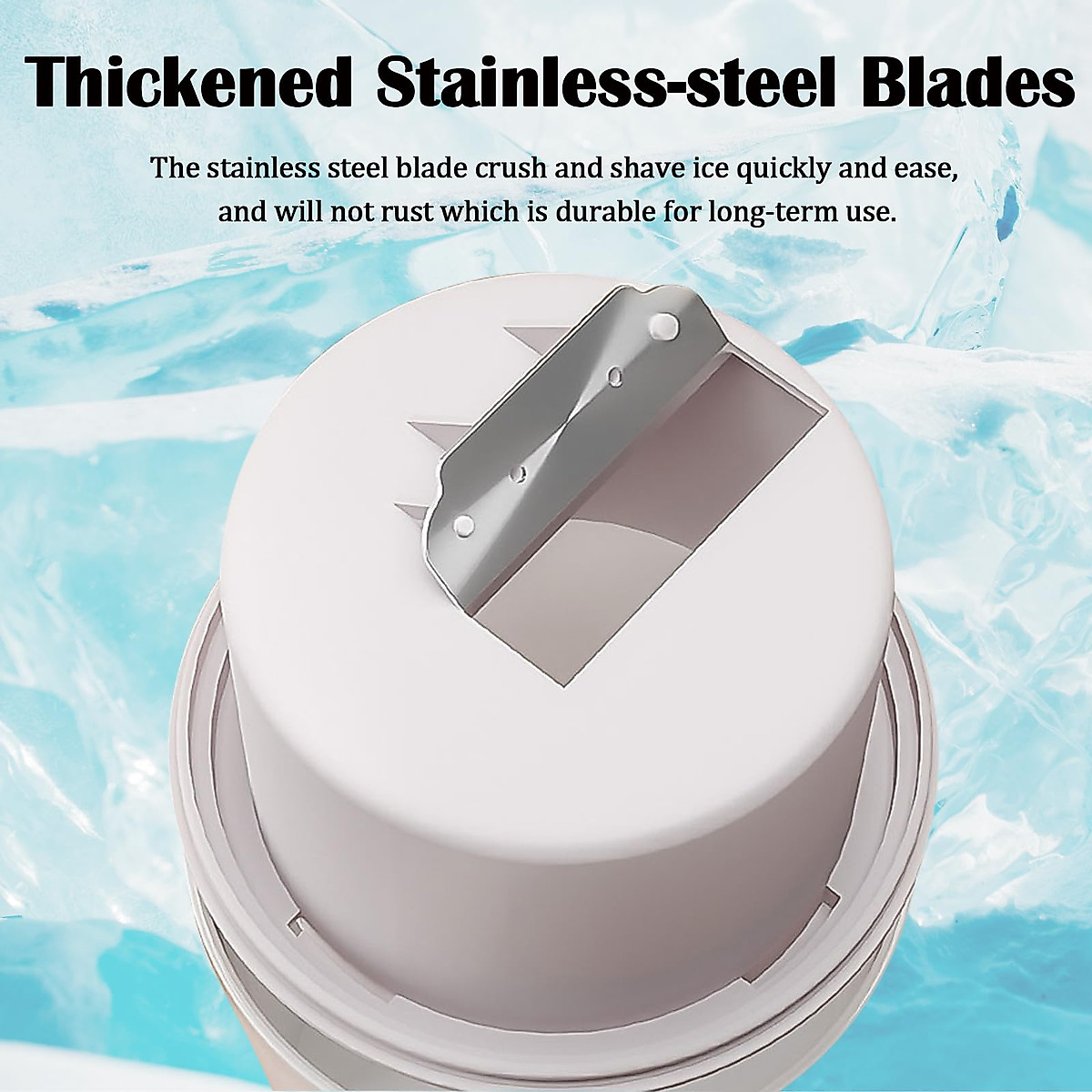 Manual Shaved Ice Shaver and Snow Cone Machines Portable Ice Crusher Table-Top Ice Maker with Free Ice Cube Tray, BPA Free