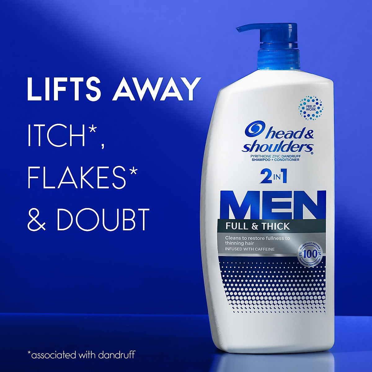 Head & Shoulders Anti-Dandruff 2 in 1 Shampoo and Conditioner, Full and Thick, 31.4 Fl. Oz (Pack of 2)