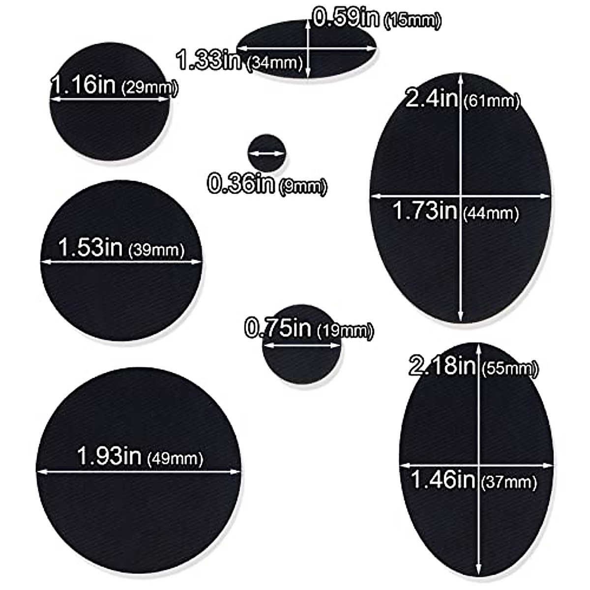 CHANZET Puffer Down Jacket Repair Patch Kit 48pcs, Nylon Fabric Repair Patch Self Adhesive Waterproof Stick On Patches Tape for Jackets Coat Clothing Tent Sleeping Bags Ski Pants Holes Black Blue Gray