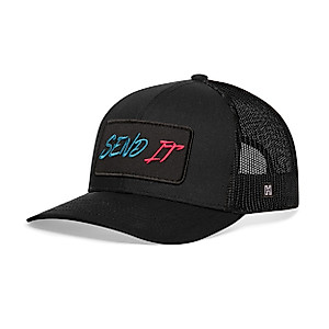 HAKA Trucker Hat – Send it Hat, Mesh Outdoor Hat for Men & Women, Adjustable Snapback Baseball Cap, Golf Hat (Black)