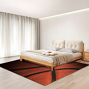 Area Rug Carpet Floor Washable Mats Rugs Non-Slip 5'x4' for Living Room Bedroom Dining Room Office Outdoor Home Decor Basketball