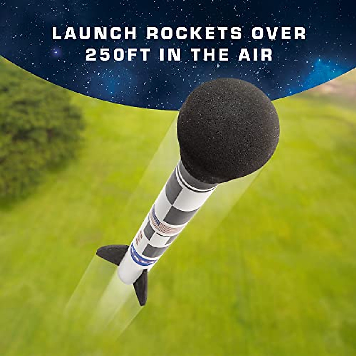 NASA Air Rocket Launcher Kit - Launch Model Rockets Up to 250 Feet with Compressed Air, Pump It Up & Launch Your Rocket, A Safe, Innovative & Fun Outdoor Activity for Kids & Adults