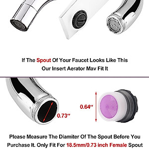 4PCS Sink Faucet Aerators, ABS Plastic Water Saving Tap Aerator with Wrench, Sink Spray Aerator, Bathroom Faucet Aerator, 1.2GPM Flow Restrictor Bubble Tap Water Nozzle for Kitchen Bathroom