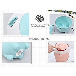 ESD HSDMYSH Mini Cute Desktop Trash Can Mini Desk Garbage Can for Office Desktop Coffee Table Kitchen Pig Cute Garbage Can Small Table Trash Can Bounce Cover Bucket Small Paper Basket