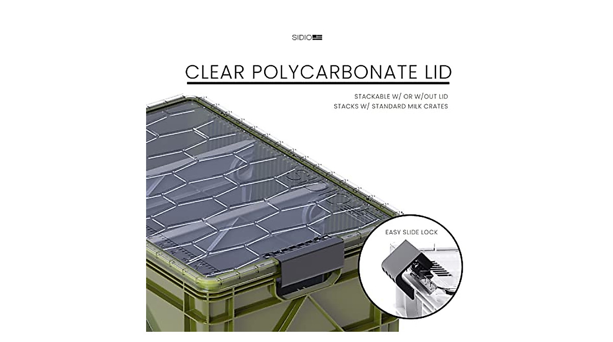 SIDIO Crate Pro Pack - Modular Stackable Storage Bins in Green