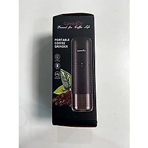 Portable Electric Burr Coffee Grinder: CONQUECO Small Coffee Bean Grinding Machine - Rechargeable Stainless Conical Burr Grinders with Multiple Grind Settings, 20g (with Brush)