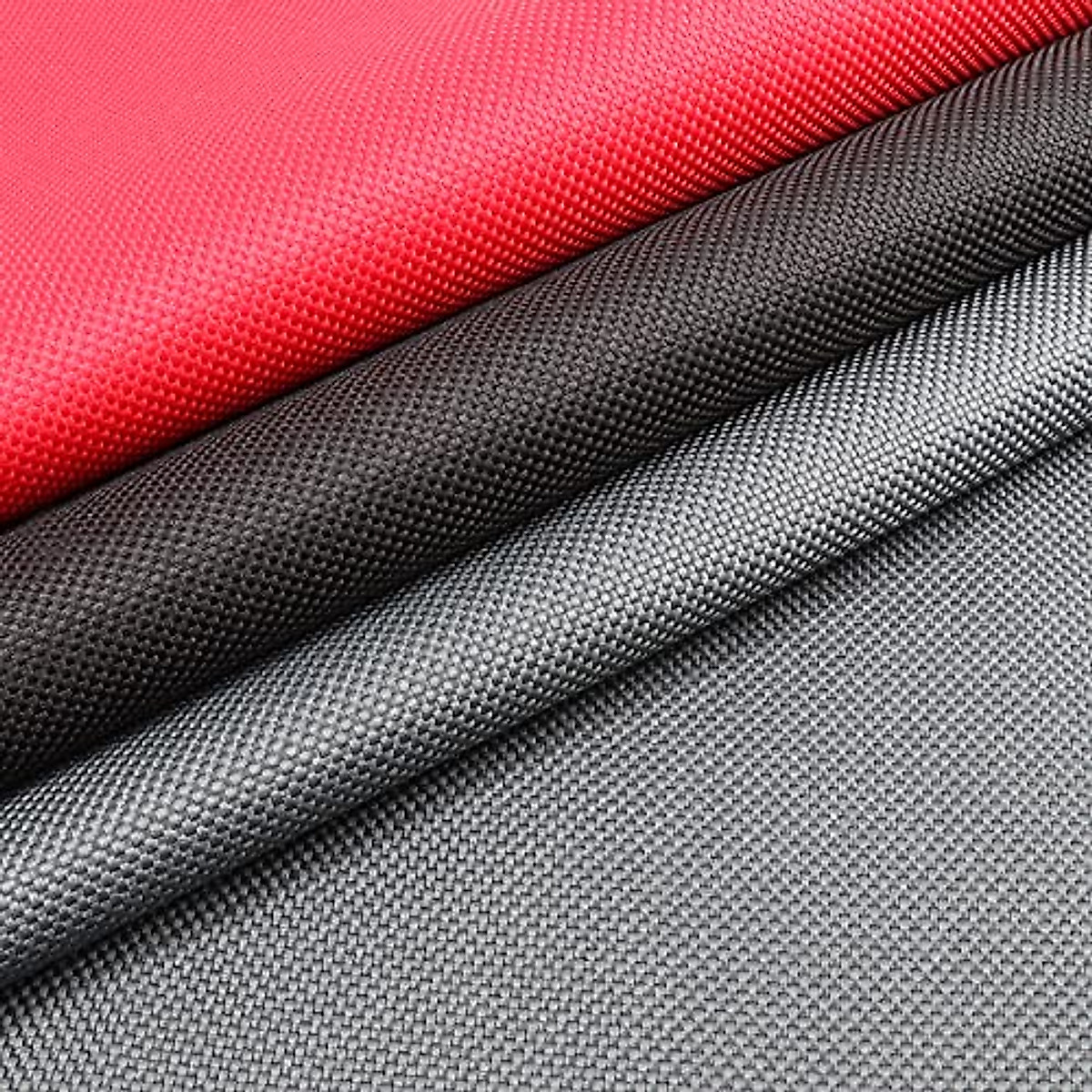 1800D Waterproof Canvas Heavy Duty Fabric - 60×36" Marine Awning Fabric(PVC Coated) Cordura Water-Resistant Material for Outdoor/Indoor Sunbrella Cushion Tent Anti-UV Reduce Glare/Black