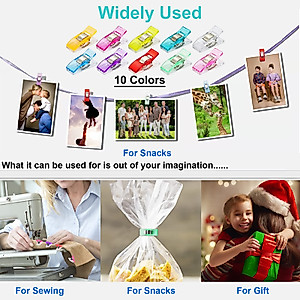 Sewing Clips for Fabric, Pack of 40, Wonder Mini Clamps, Quilting Clips, Multi-Color Crafting Tools for Fabric Sewing Binding Crafting.