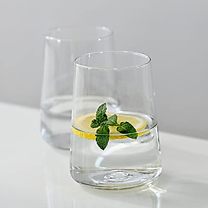 Krosno Water Glasses | Set of 6 | 16.6 fl oz | Water Drinks Juices | Infinity Collection | Elegant design | Lead-free Glass | Home Restaurants Parties | Dishwasher safe | Gift Idea | Made in EU