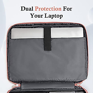 bagasin Laptop Sleeve Case 17 17.3 Inch, Slim Water Resistant TSA Laptop Cover with Handle Durable Protective Computer Carrying Case Compatible with HP Dell Lenovo Asus Notebooks