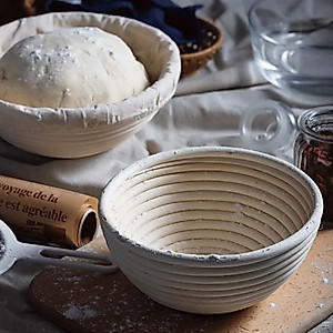 9 Inch Round Bread Banneton Proofing Basket Set of 2 – Bread Baking Kit Sourdough Proofing Basket for Artisanal Bread – Bread Making Tools For Professional & Home Bakers (9 inch round- 2 pack)