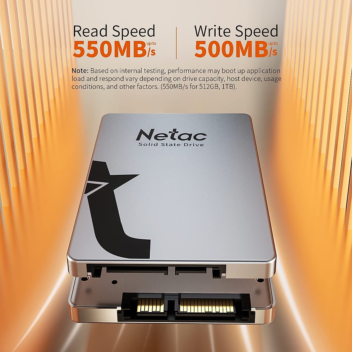 Netac 1TB SATA Internal Solid State Drive SSD Up to 550MB/s 2.5 Inch Internal SSD 3D NAND Easy to Install for Laptop Computer Upgrade Speed Game