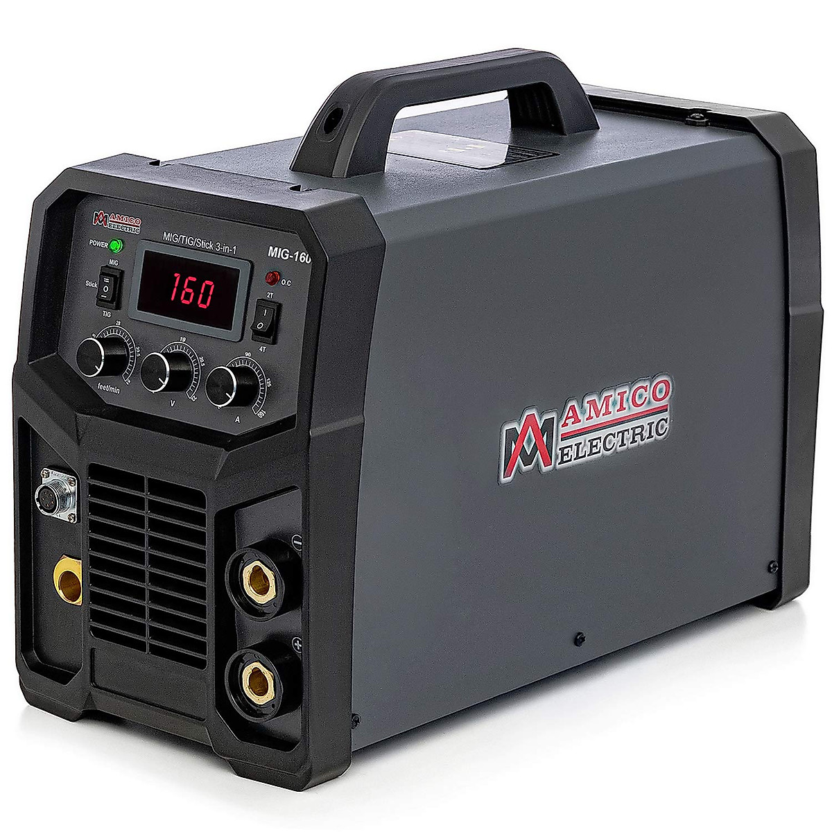 MIG-160, 160 Amp MIG/MAG/Lift-TIG/Stick Arc DC Welder, 3-in-1 Multifunction, Spool Gun Weld Aluminum: SPG15180