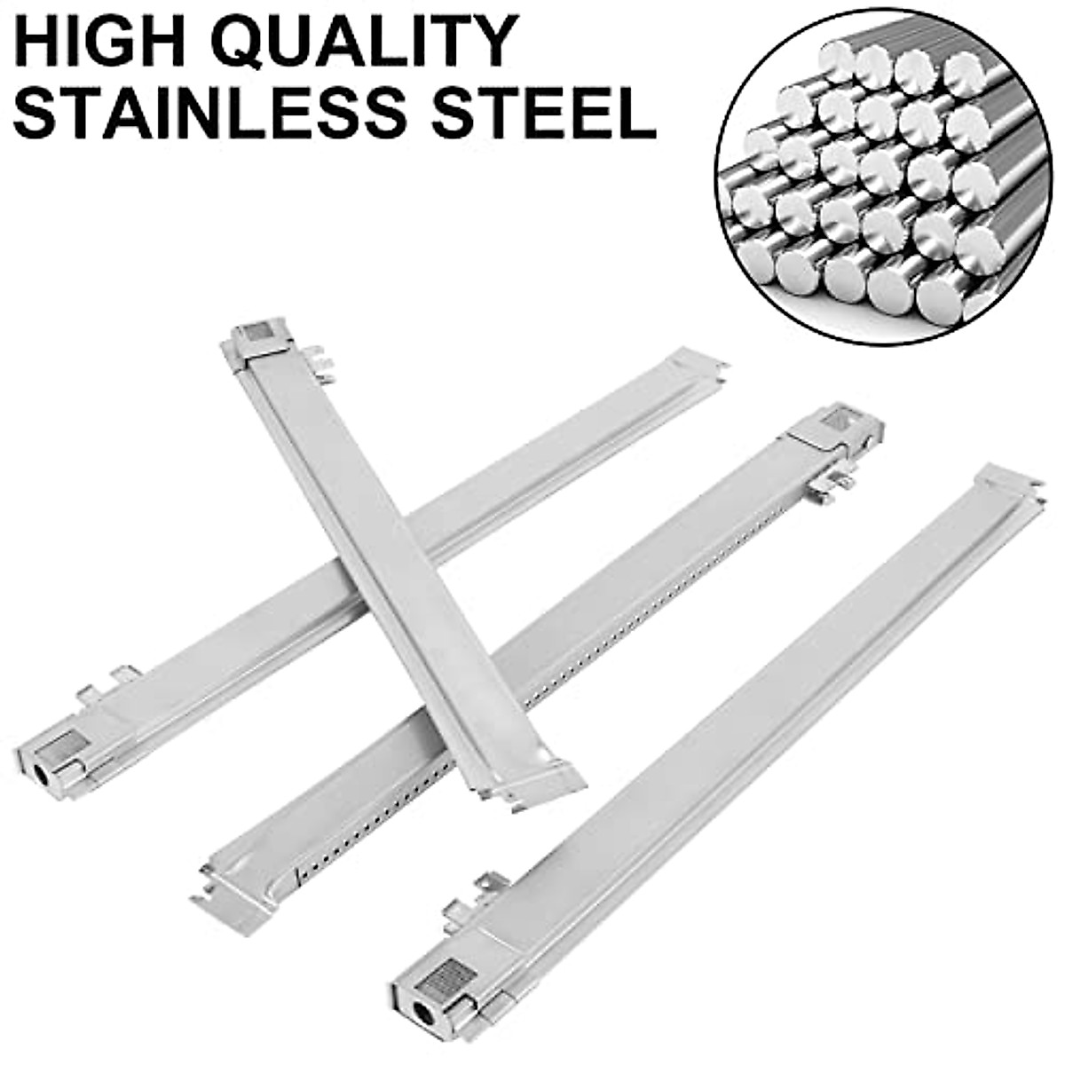 Grill Burner Tube for Weber Genesis II 4 Burner, Weber Genesis II S-435 Genesis II E-410 Genesis II S-435 Genesis II Se-410 Grill Parts, for Weber Genesis 2 Burner Tube 62010001 62016001, Weber 67490