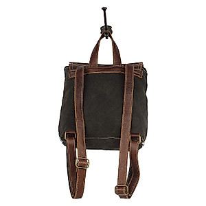 Myra Bag Leffi's Upcycled Canvas & Leather Backpack S-1567