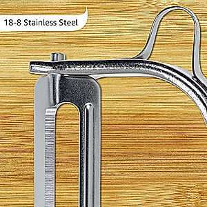 LURCH Germany Universal Ultra Sharp Stainless Steel Vegetable Y Peeler for Potatoes, All Fruits & Veggies | Non-Slip Comfortable Handle | 5.1 x 2.3 Inches / 13 cm x 6 cm - Black