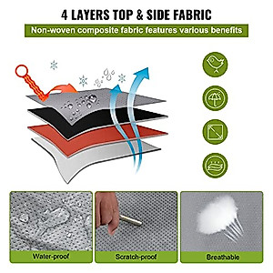 VEVOR RV Cover 22'-24' RV & Trailer Cover Extra-Thick 4 Layers Travel Trailer RV Cover Durable Camper Cover, Waterproof Breathable Anti-UV Ripstop for RV Motorhome with Adhesive Patch & Storage Bag