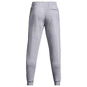 Under Armour Mens Rival Fleece Joggers , Mod Gray Light Heather (011)/Onyx White , XX-Large