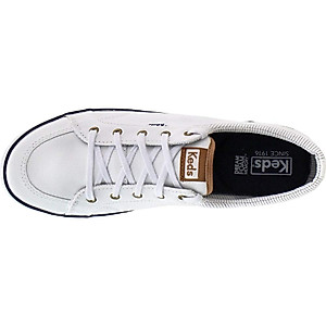 Keds Center Lace Up, Sneaker Womens, White Chambray, 7.5 Medium