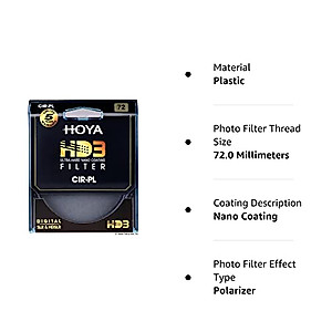 Hoya 72mm HD3 Circular Polarizer Filter