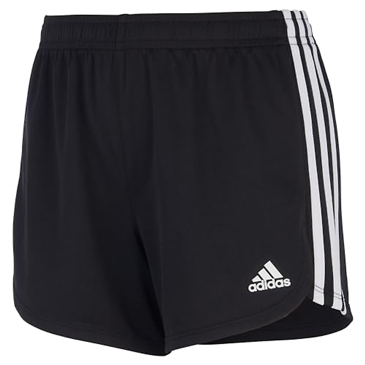 adidas girls 3-stripes Mesh Shorts, Black, Large Plus