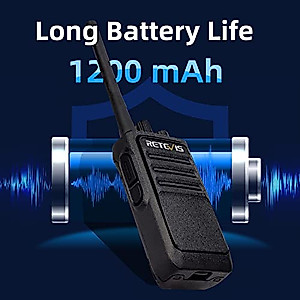 Retevis RT17 Walkie-Talkies for Adults Long Range,Portable 2 Way Radio with Earpiece and Mic,Rechargeable Two Way Radios with USB Charging Base, for Industrial Jobsite Restaurant Commercial(10 Pack)