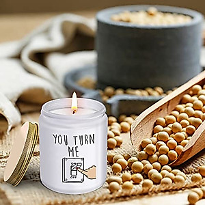 Funny Gifts for Him Her - Romantic Anniversary Birthday Gifts for Boyfriend Girlfriend Couples Husband Wife Cute Lavender Candle Christmas Valentines Day Present for Women Men