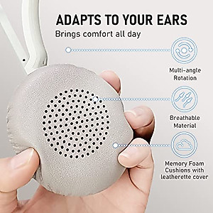 Wireless Headset, Bluetooth Headset with Noise Canceling Microphone, 45Hrs Working Time Office Headphones with USB Dongle & Mic Mute for Phone/Computer/Remote Work/Skype/Zoom/Meeting/Call Center