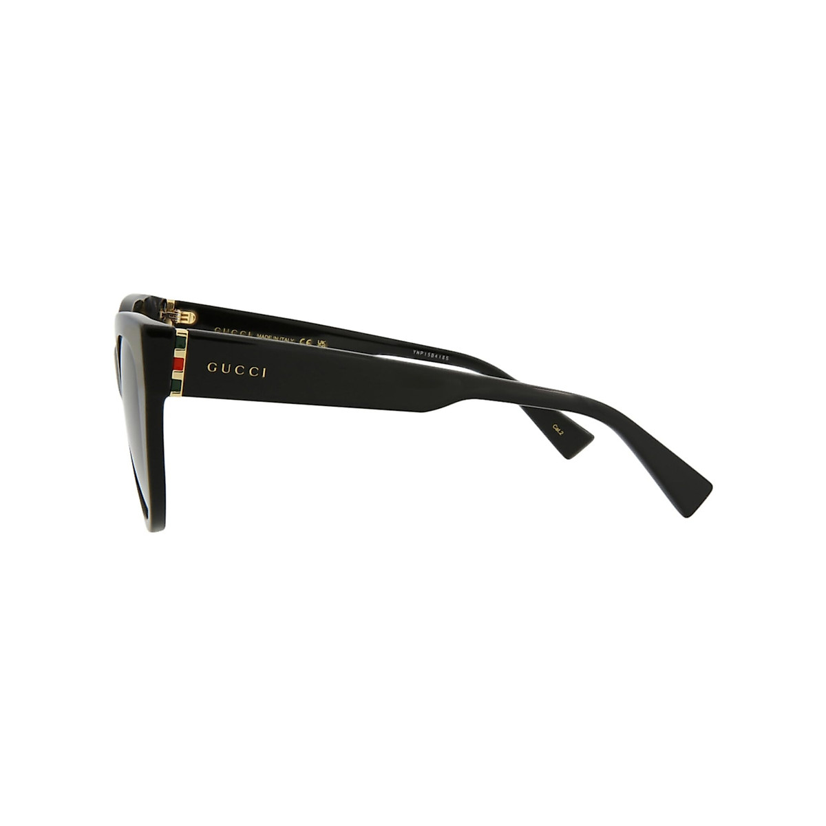 Gucci Cat Eye Sunglasses Black Gold Grey Luxury Eyewear Made In Italy Acetate Frame Designer Fashion for Everyday Luxury