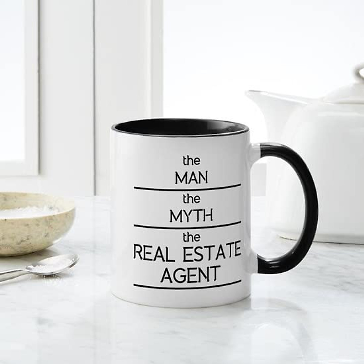CafePress The Man The Myth The Real Estate Agent Mugs Ceramic Coffee Mug, Tea Cup 11 oz