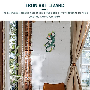 YARNOW Gecko Wall Decoration Garden Lizard Wall Art Metal Outdoor Wall Decor Gecko Sculpture for Home Office Garden Wall Decoration