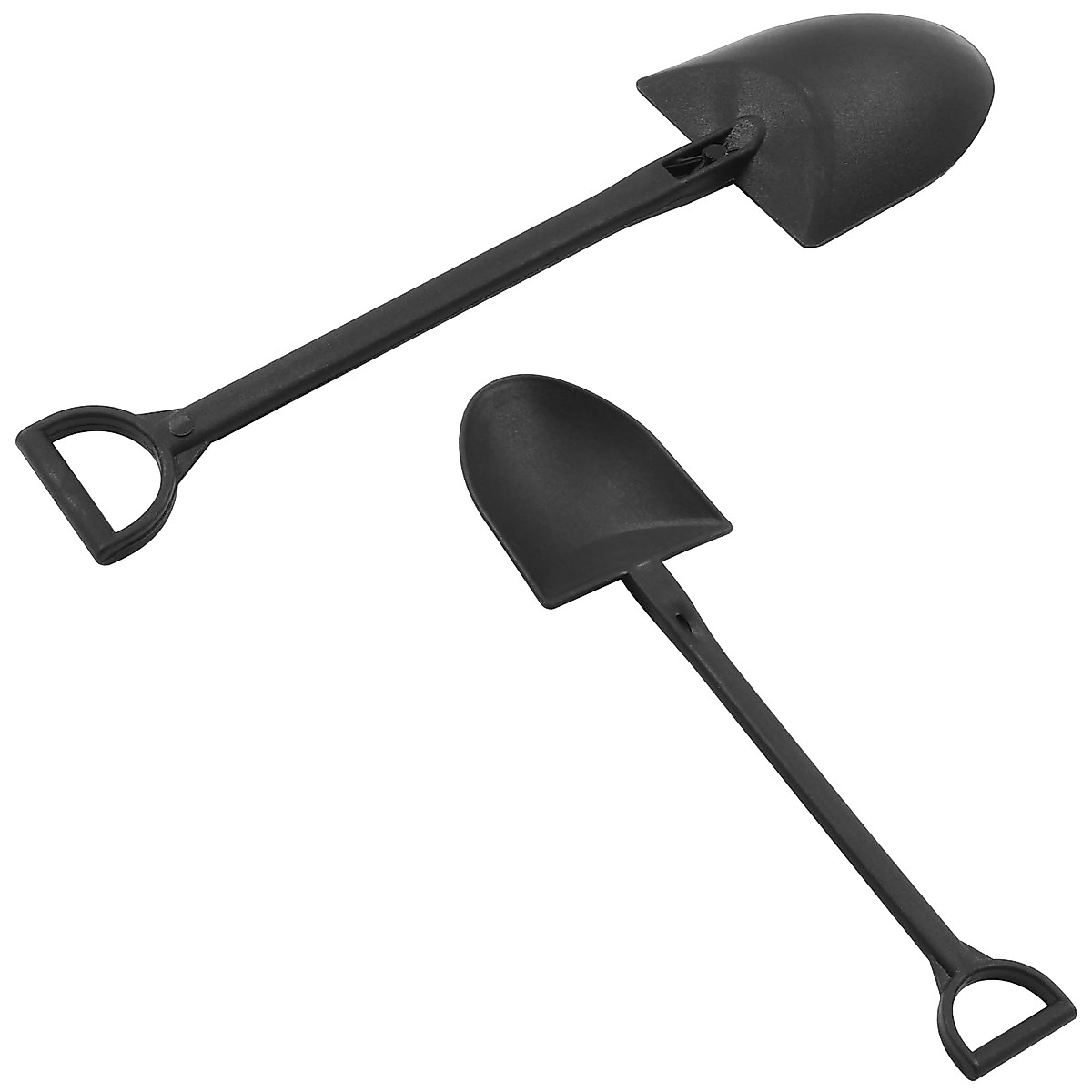 Litoexpe 50 PCS Disposable Mini Ice Cream Dessert Spoon, 4.7 Inches Plastic Taster Spoons for Pudding, Yogurt, Appetizer, Jelly, Cake (Shovel Shape, Colorful)