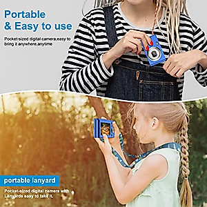 Digital Baby Camera for Kids Teens Boys Girls Adults,1080P 48MP Kids Camera with 32GB SD Card,2.4 Inch Kids Digital Camera with 16X Digital Zoom, Compact Mini Camera Kid Camera for Kids/Student（Blue）