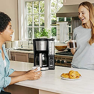 Ninja 12-Cup Programmable Coffee Maker with Classic and Rich Brews, 60 oz. Water Reservoir, and Thermal Flavor Extraction (CE201), Black/Stainless Steel