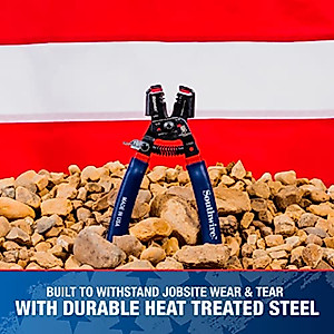 Southwire - 65172140 SNM1214HH-US ROMEX BOXJaw Wire Stripper, Dual Wire Cutter Strips both 12/2 & 14/2 Romex NMB JACKETS and 12 and 14 AWG Solid Wire