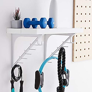 Amazon Basics Closet Bracket with Extra Diagonal Storage - Large(15.5x9.8x2.2)White, 2-Pack