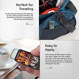 The Man Brand Solid Cologne Set with Bay Rum Solid Cologne, Bourbon Solid Cologne, Woodsman, and Life of the Party Solid Cologne - (Wolfpack Solid Cologne Sampler - 4 Pack - 0.75 oz each)