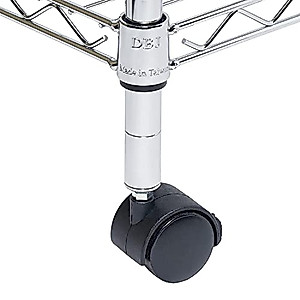 3 Tier Wire Shelving Unit Storage Rack, Metal Heavy Duty Utility Organizers, Organization Units for Products Plant Pantry, Garage, Laundry Racks Durable Shelf Stand, 14"W x 24"L x 30"H, Chrome