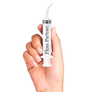 FlossPartner Dental Pick Water Flosser. Smallest Cordless Portable Pocket Size. Teeth Braces Gums Breath. Easy Carry Effective Reusable. Travel Work School Camping Supplies Survival