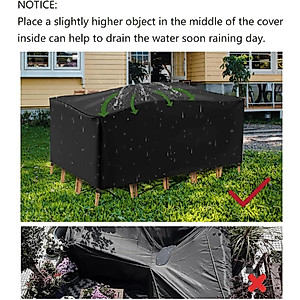 Zhadongli Art Waterproof Outdoor Sofa Cover, 91""Lx71""Wx30""H Patio Furniture Covers Waterproof Outdoor Couch Cover, Lawn Furniture Covers, Black