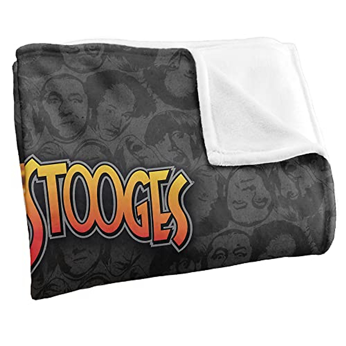 Three Stooges Stooges All Over Officially Licensed Silky Touch Super Soft Throw Blanket 50" x 60"